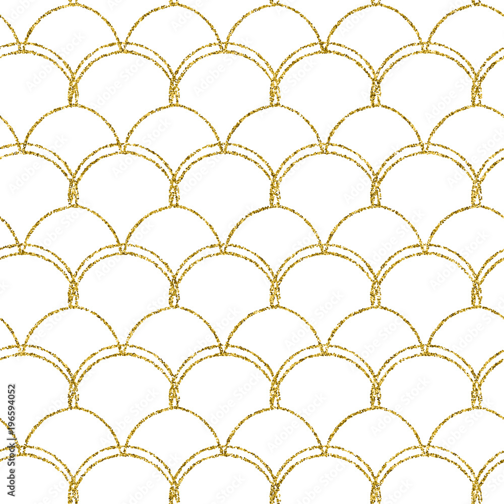 Glitter mermaid tail seamless pattern. Fish scale texture. Tillable ...