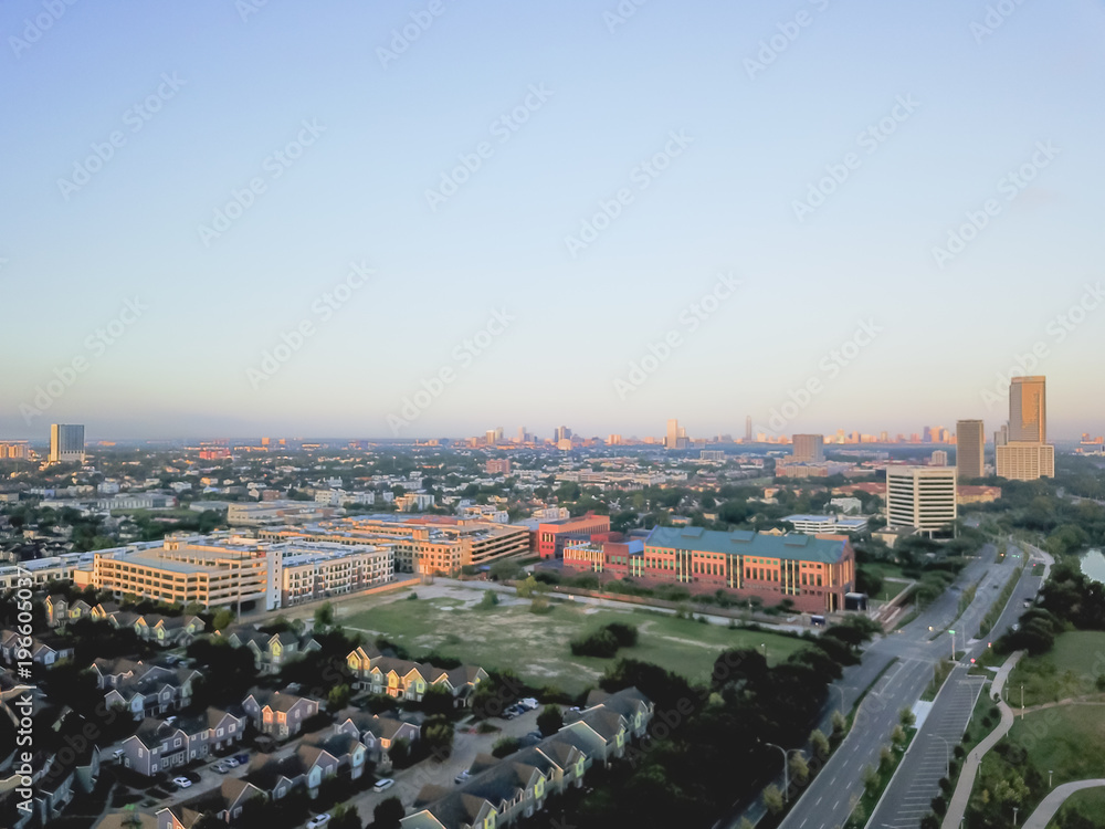 Aerial view Fourth Ward district and Alley Parkway west downtown ...