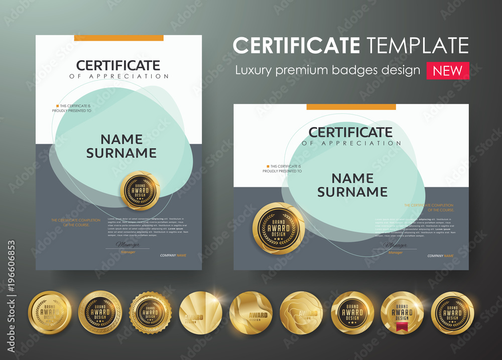 certificate template with modern pattern,diploma,Vector illustration ...