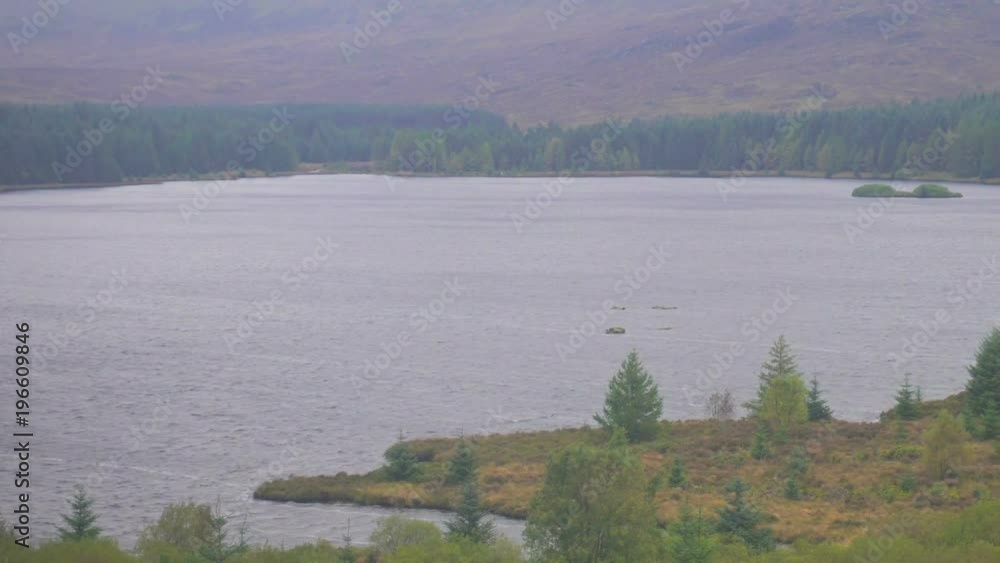 Loch Riecawr in Scotland from Carrick Forest Drive Stock Video | Adobe ...