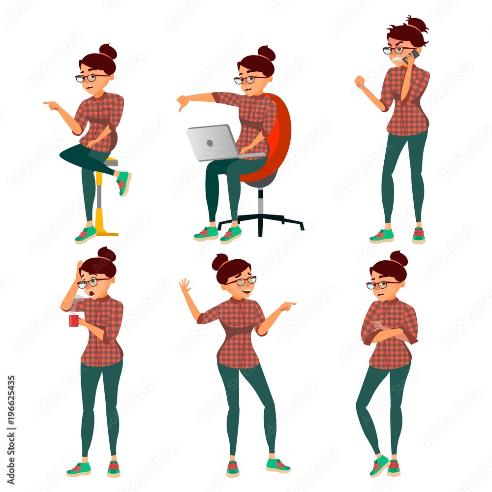 Negativity Expressing Vector. Female Character. Thumbs Down. Choice ...