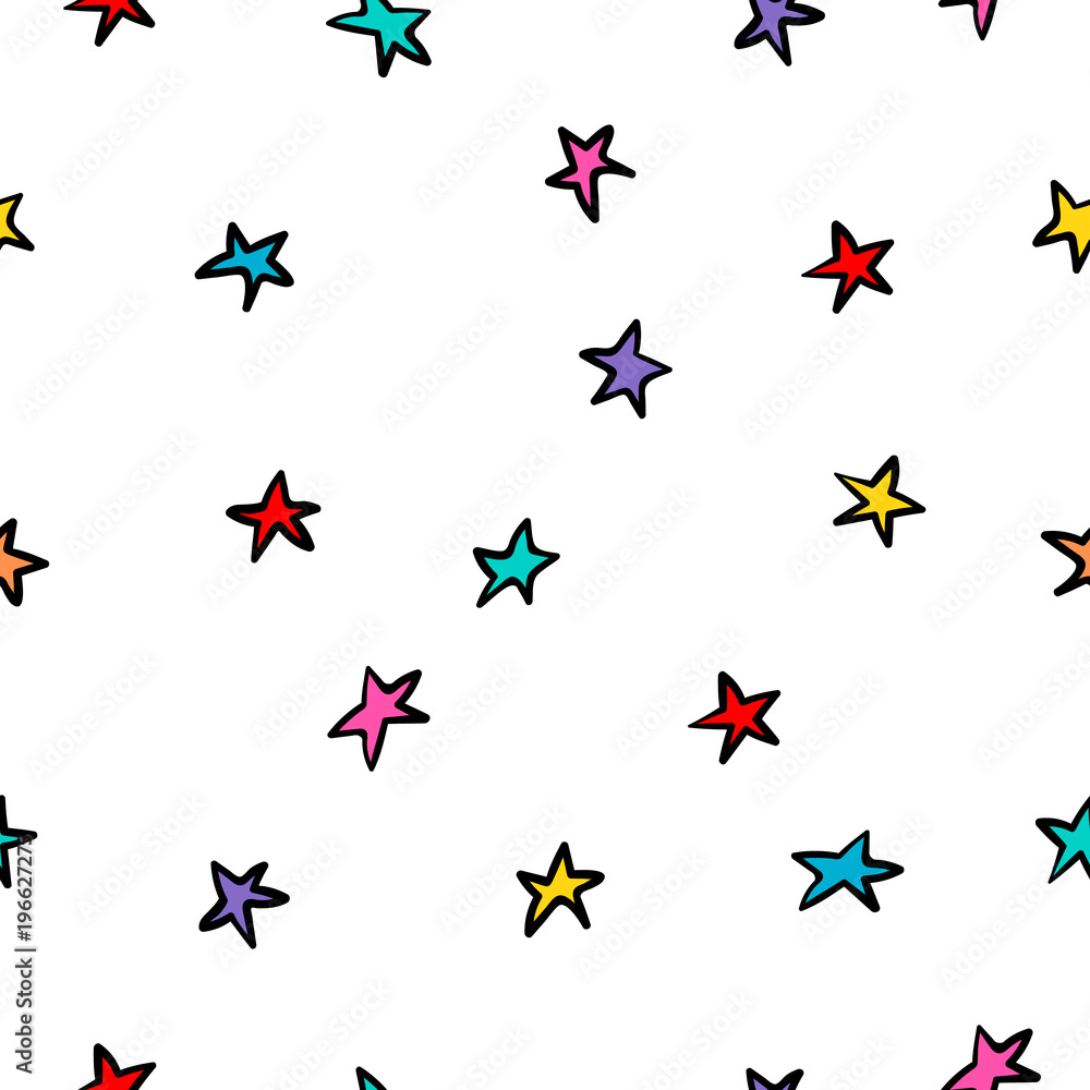 Cosmos space stars simple seamless pattern. Endless galaxy inspiration ...