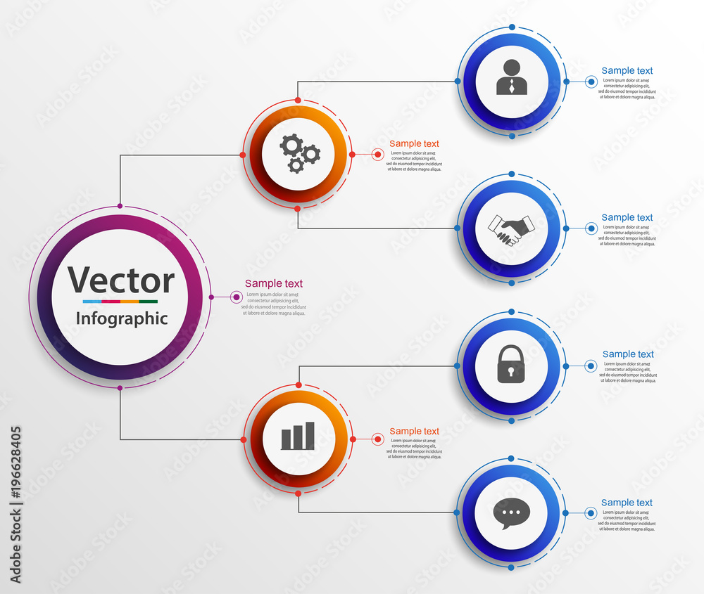 Business hierarchy organogram chart infographics. Corporate ...