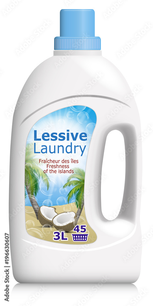 Vecteur Stock Bidon de lessive-3-Fraicheur des iles | Adobe Stock