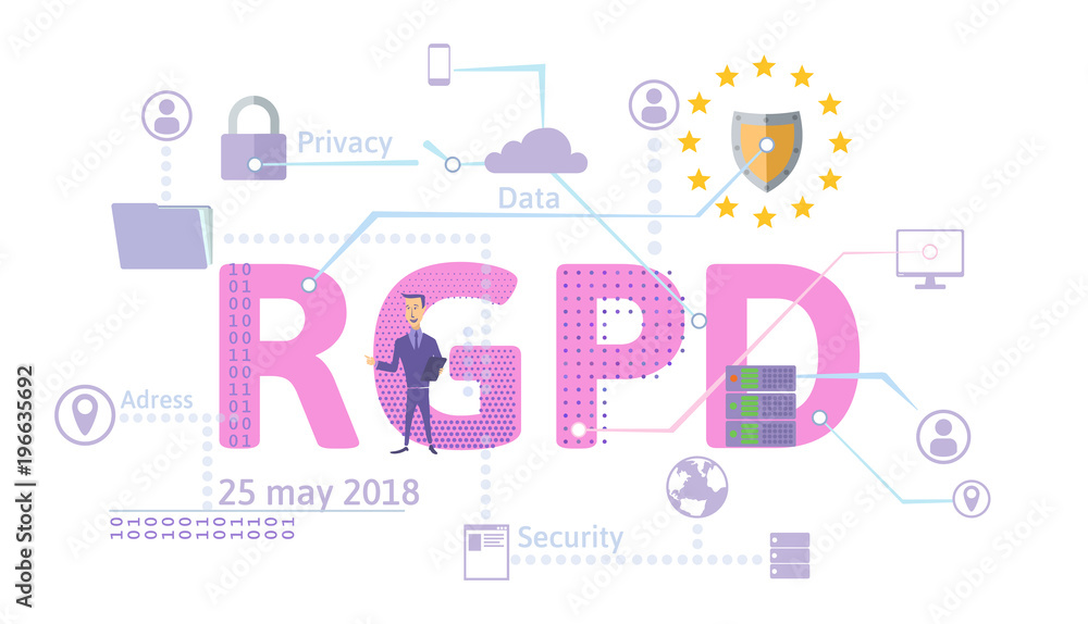 RGPD, german version of GDPR. General Data Protection Regulation ...