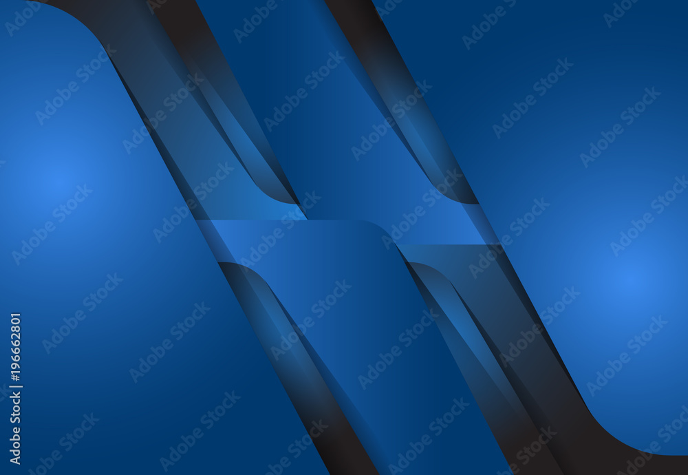 Blue abstract layer geometric background for card, annual business ...