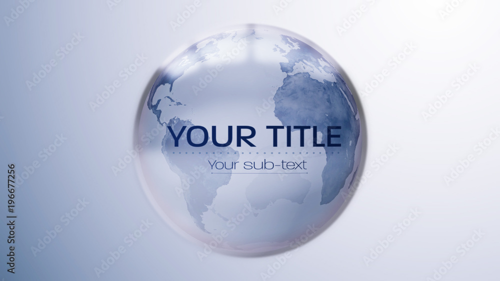 Glossy Globe Overlay With Text Stock Template | Adobe Stock