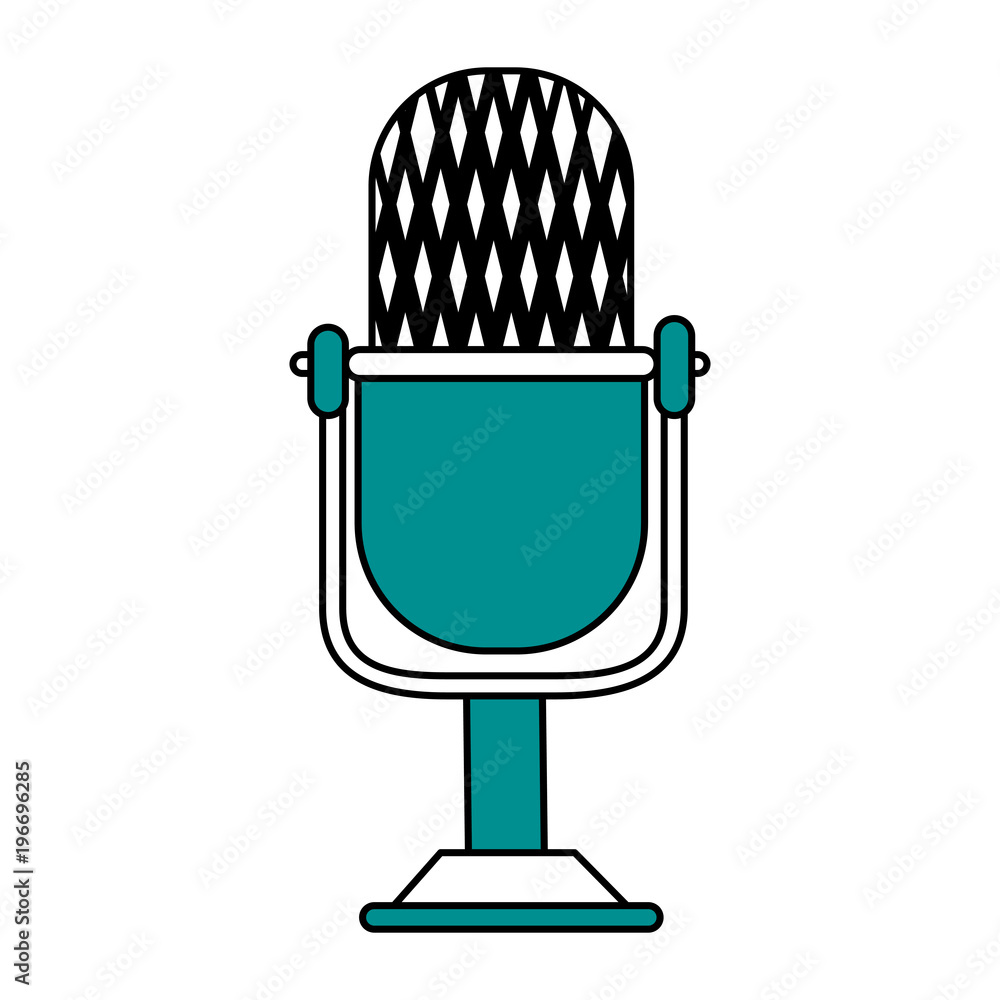 Vintage Radio Microphone Vector