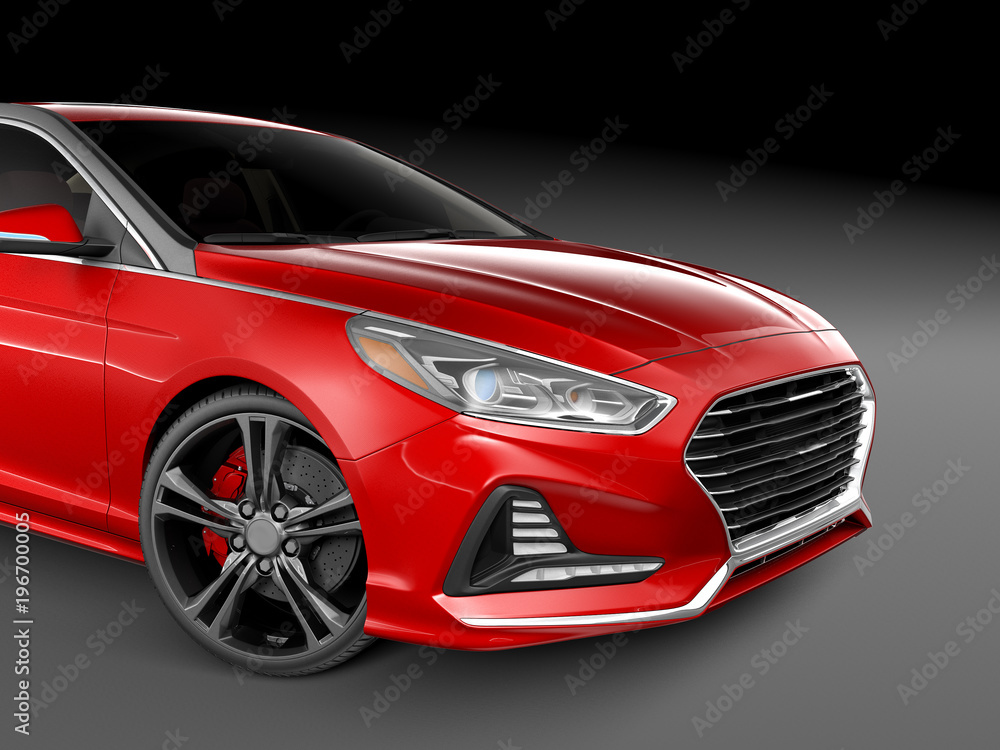 Modern Car collection hi resolution render Stock Illustration | Adobe Stock