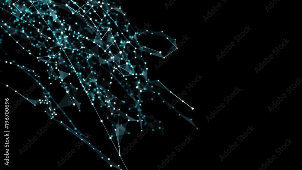 Abstract plexus polygon nodes and connections form network For visuals ...