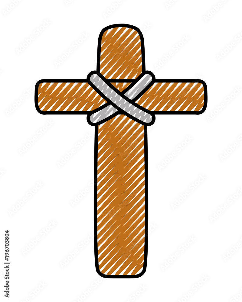 doodle catholic cross religion resurrection mercy Stock Vector | Adobe ...