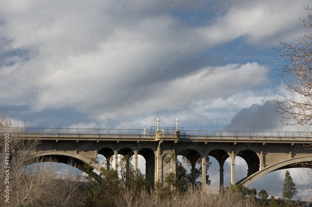 The Colorado Street Bridge in Pasadena, California, built in 1913. The ...