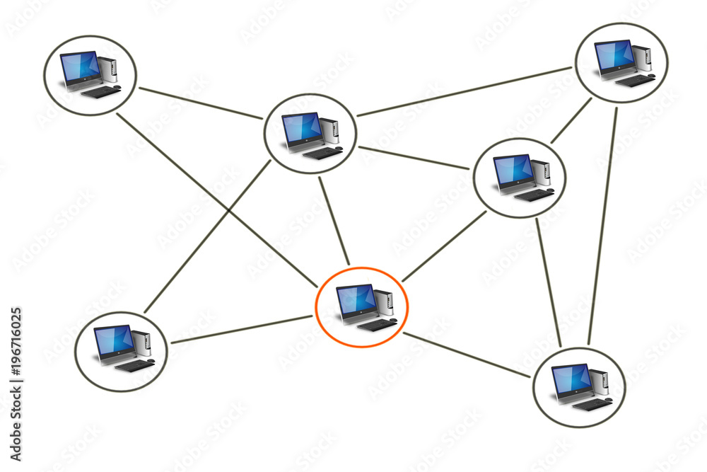 network architecture topology computers Stock Illustration | Adobe Stock