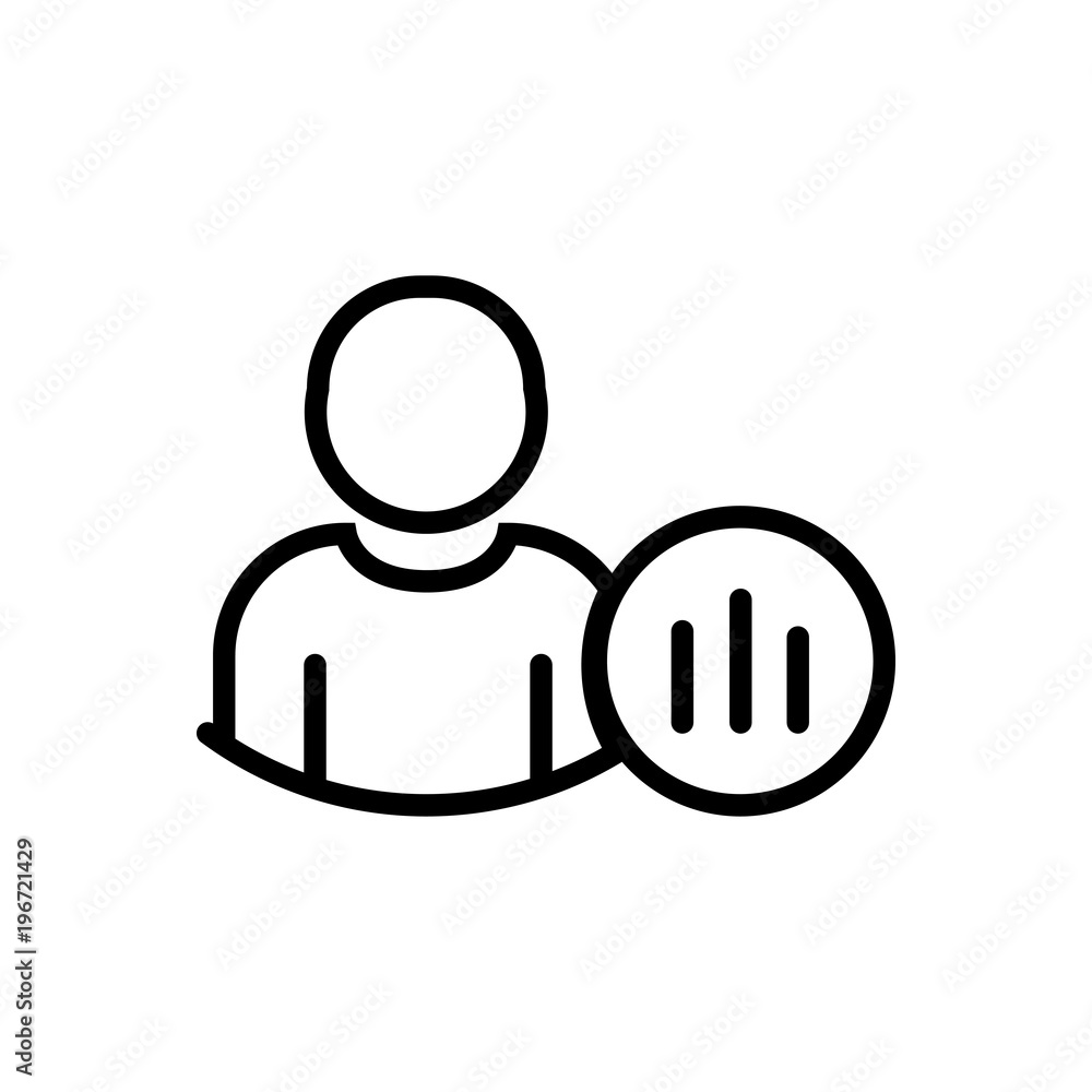 update profile status outlined vector icon. Outlined symbol of changing ...