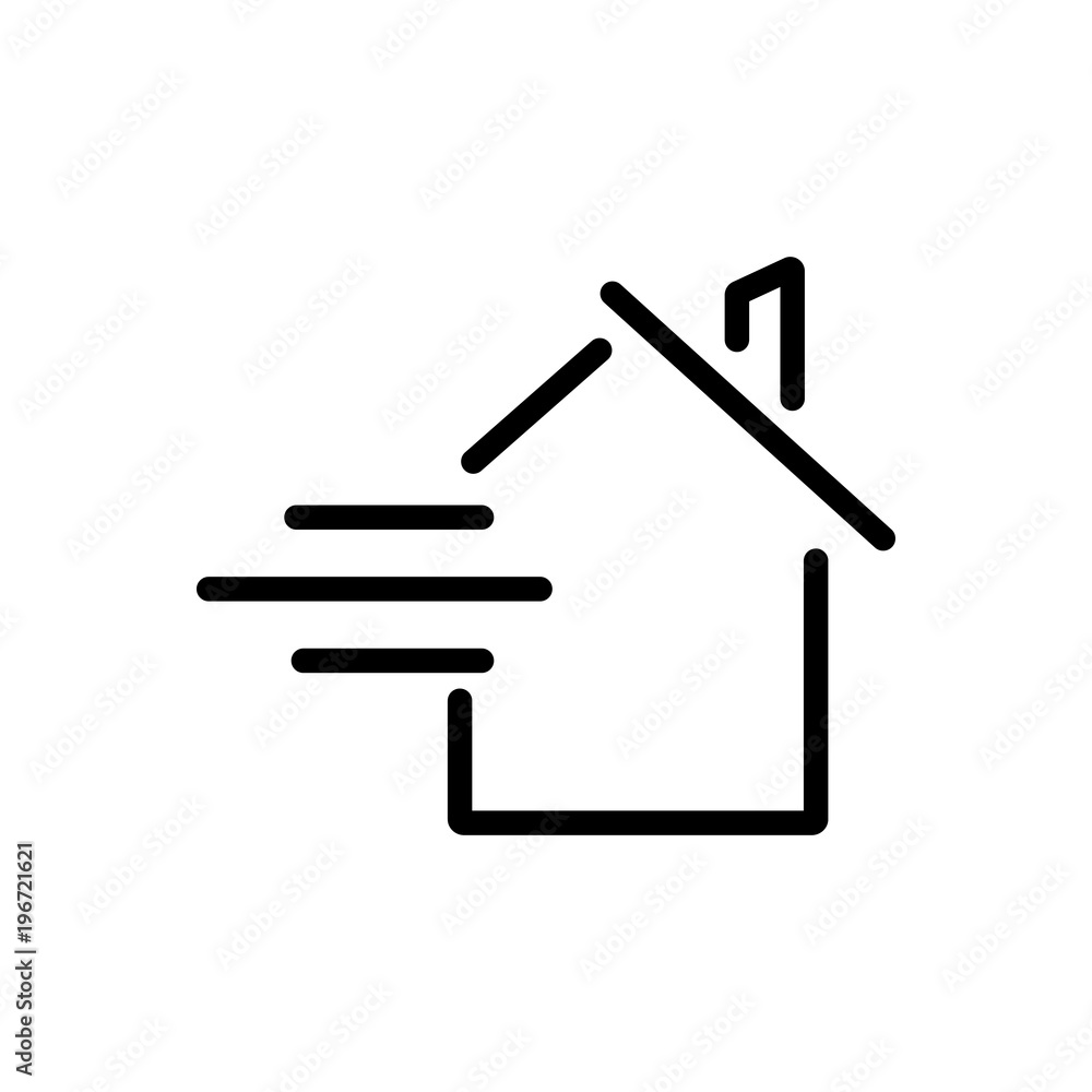 house rent outlined vector icon. Outlined symbol of apartment rental ...