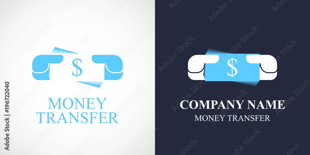Money transfer vector logo, icon Stock Vector | Adobe Stock
