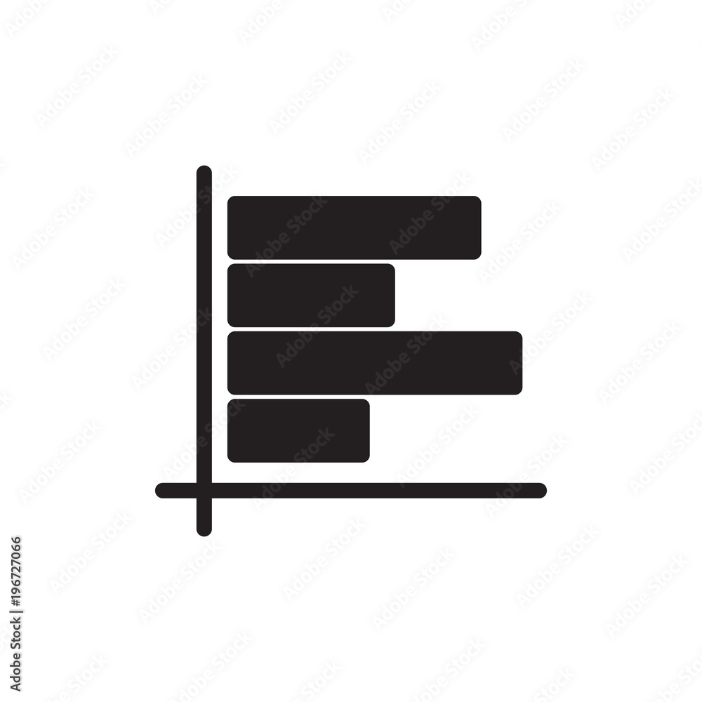 vertical diagram, vertical bar chart filled vector icon. Modern simple ...