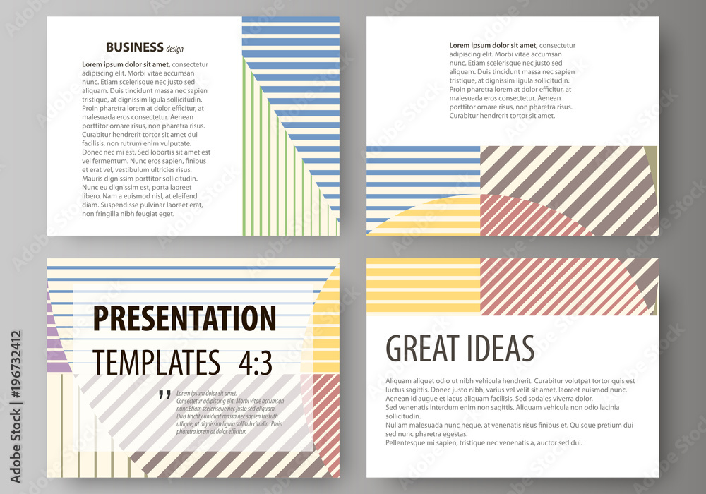 Set of business templates for presentation slides. Easy editable ...