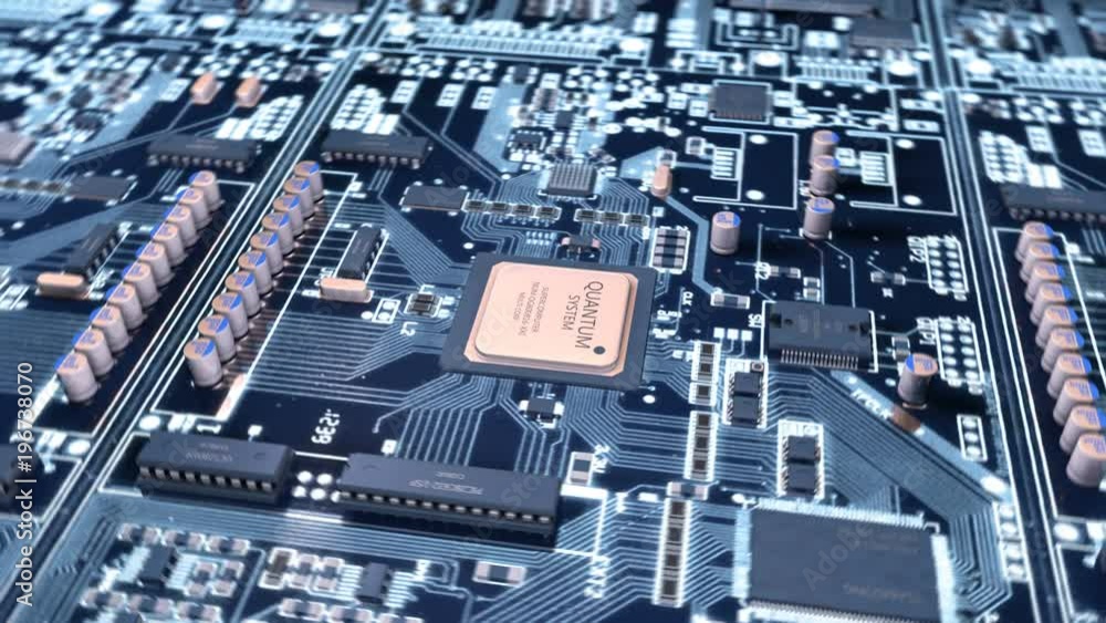 Vídeo do Stock: Camera rotates around CPU inside a multi core server ...