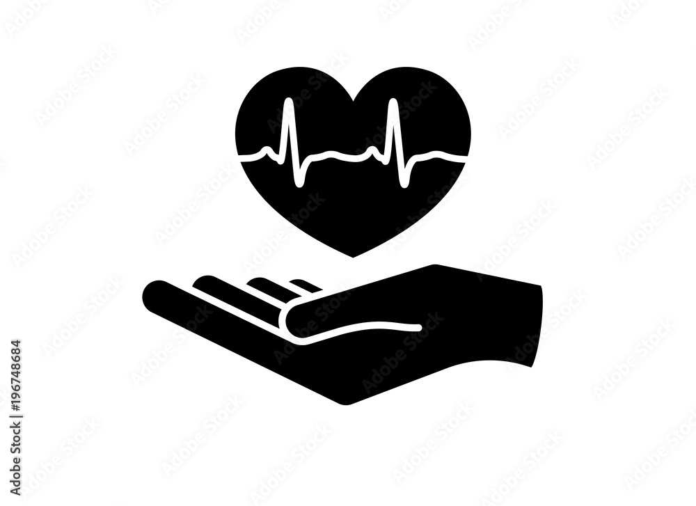 Heart in hand. Giving heart logo template for transplant ,organ ...