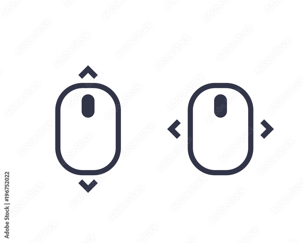 scroll with mouse icons Stock Vector | Adobe Stock