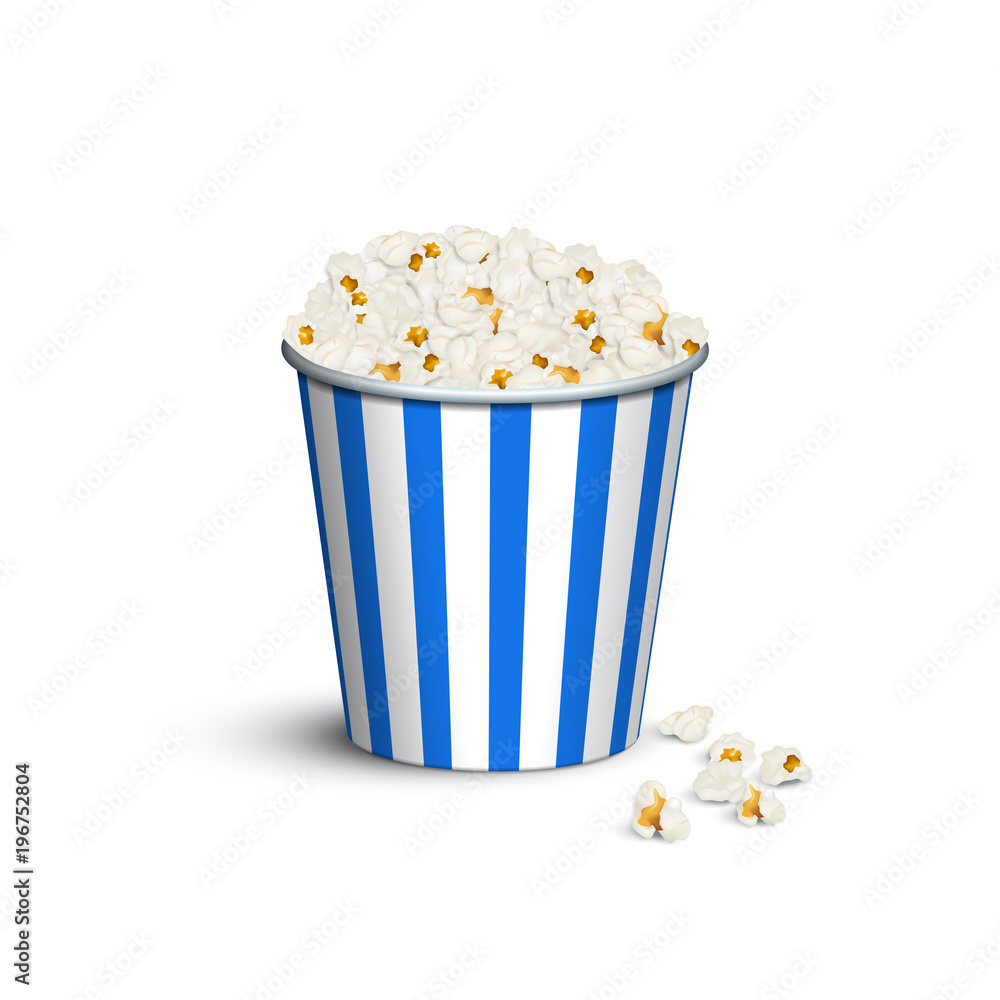 Blue Popcorn Container