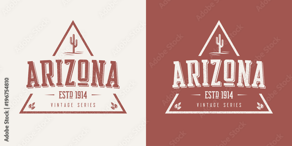 Arizona state textured vintage vector t-shirt and apparel design Stock ...