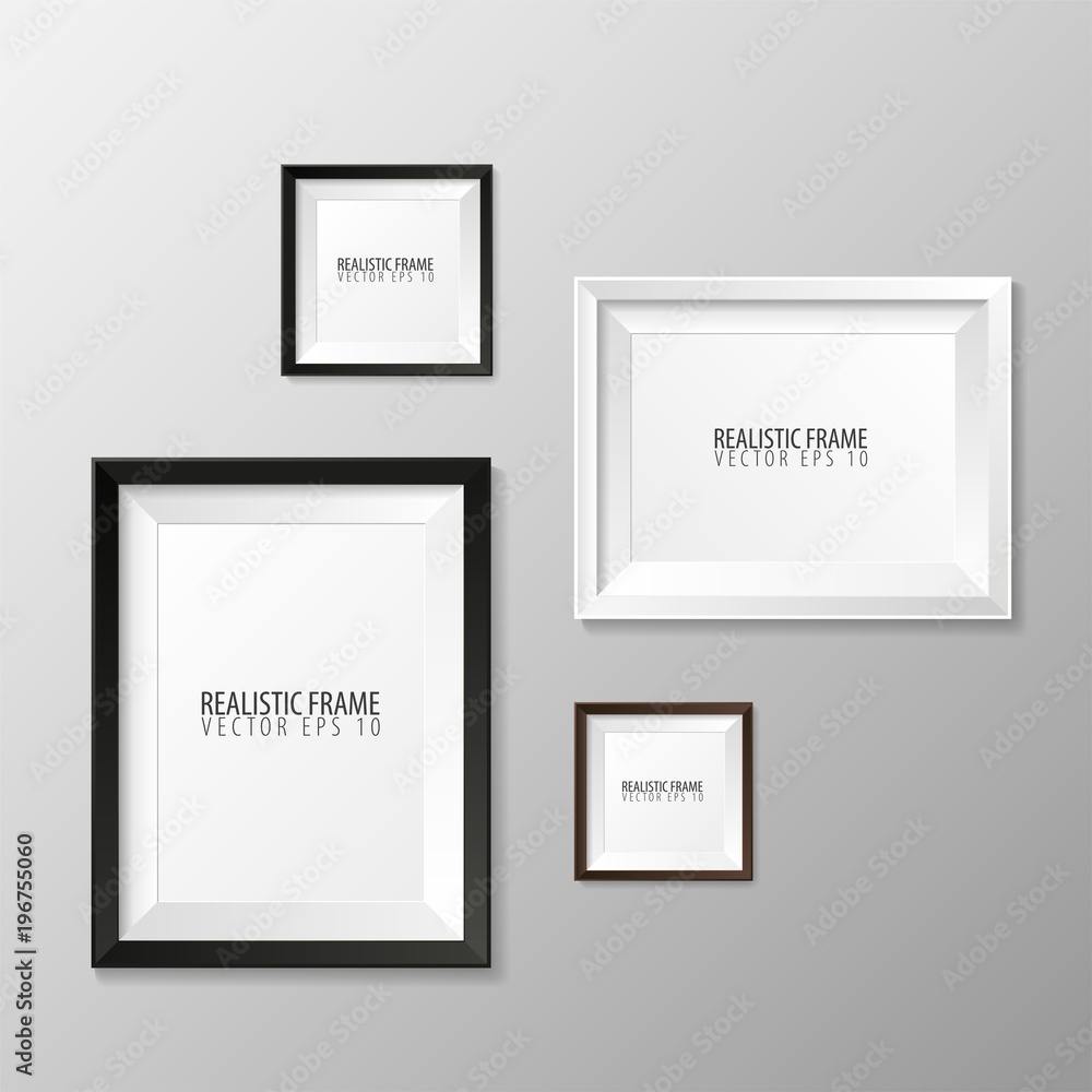 Set pf Realistic frames for your presentations. Vector illustration ...