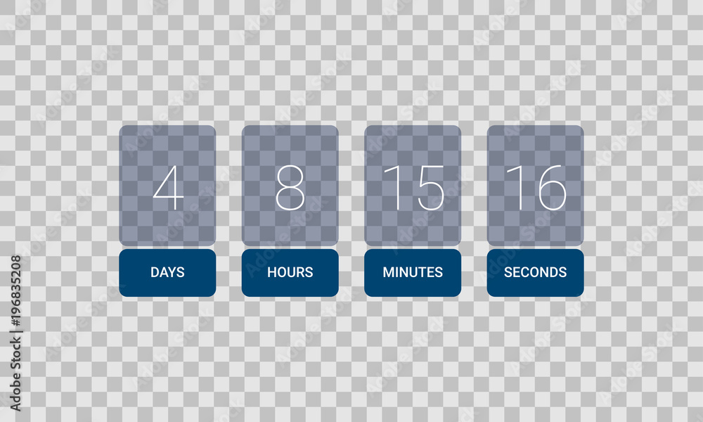 Countdown clock counter timer. Vector time remaining count down flip ...