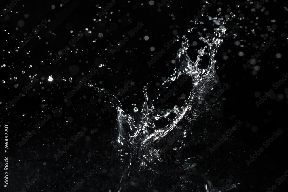 water splash black background backdrop fresh abstract Stock Photo ...
