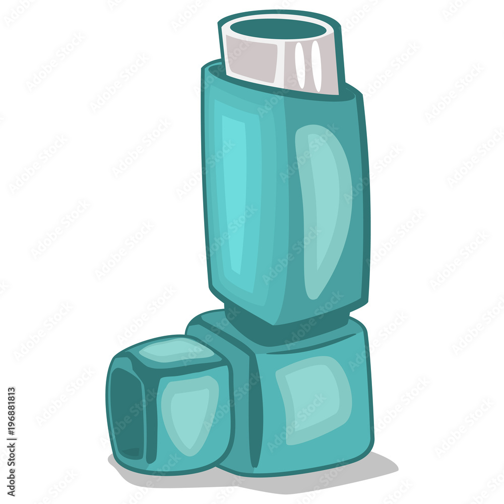 Inhaler for asthma. Vector cartoon illustration isolated on white ...