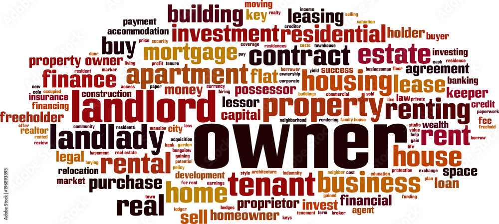 Owner word cloud Stock Vector | Adobe Stock