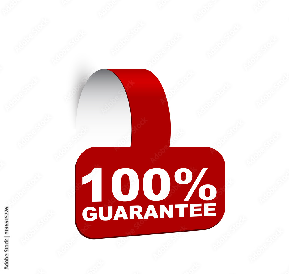 banner 100% guarantee Stock Vector | Adobe Stock