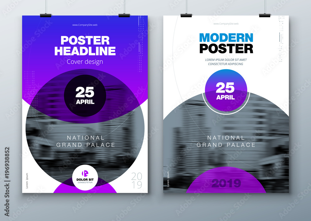 Poster template layout design. Business poster, placard background ...