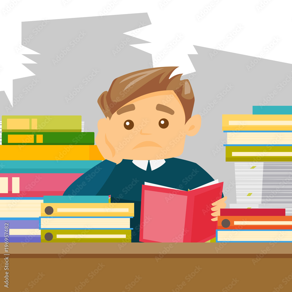 Person Studying Cartoon