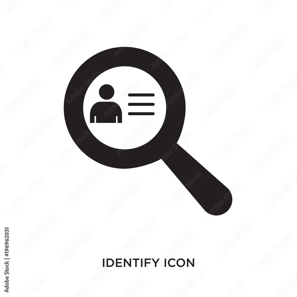 identify icon Stock Vector | Adobe Stock identify icon Stock Vector | Adobe Stock