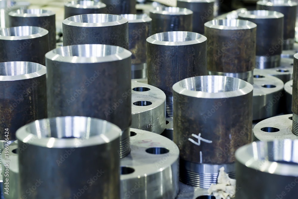 Hardware flanges, pipe flanges, flanges for heat exchangers Stock Photo ...