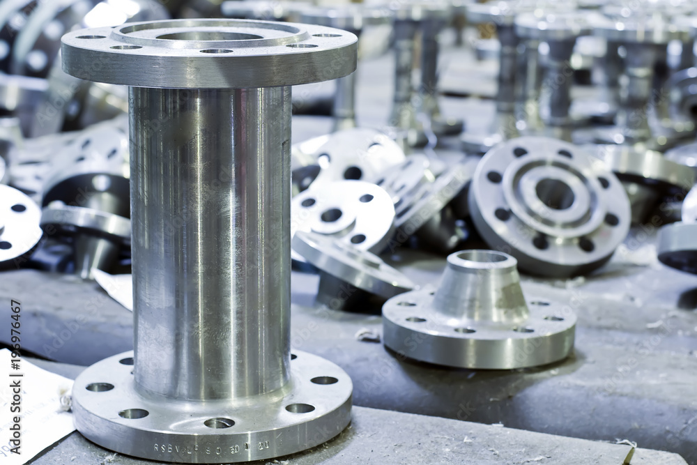 Hardware flanges, pipe flanges, flanges for heat exchangers Stock Photo ...