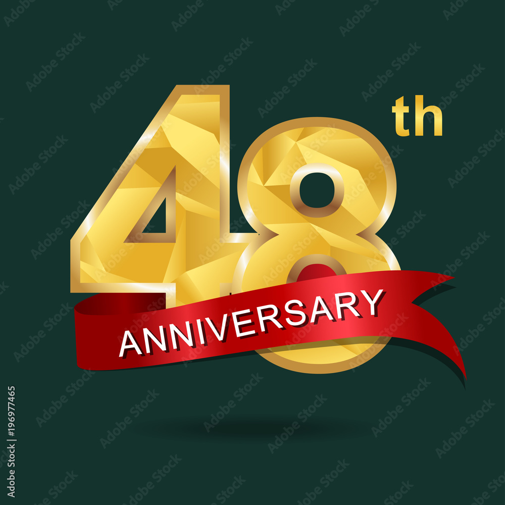 48th anniversary, aniversary, years anniversary celebration logotype ...