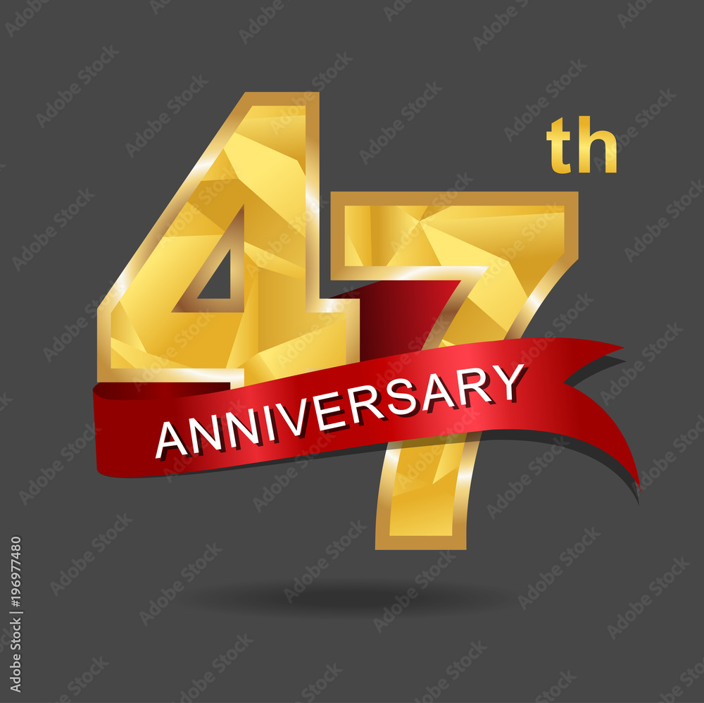 47th anniversary, aniversary, years anniversary celebration logotype ...