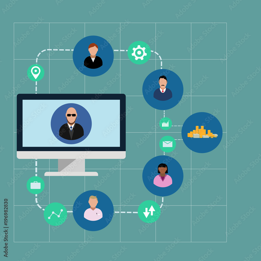 Referral marketing partner flat design eps 10 vector Stock Vector ...