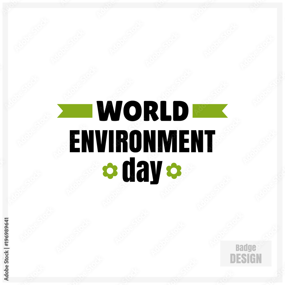 Badge For World Environment Day Stock Vector | Adobe Stock