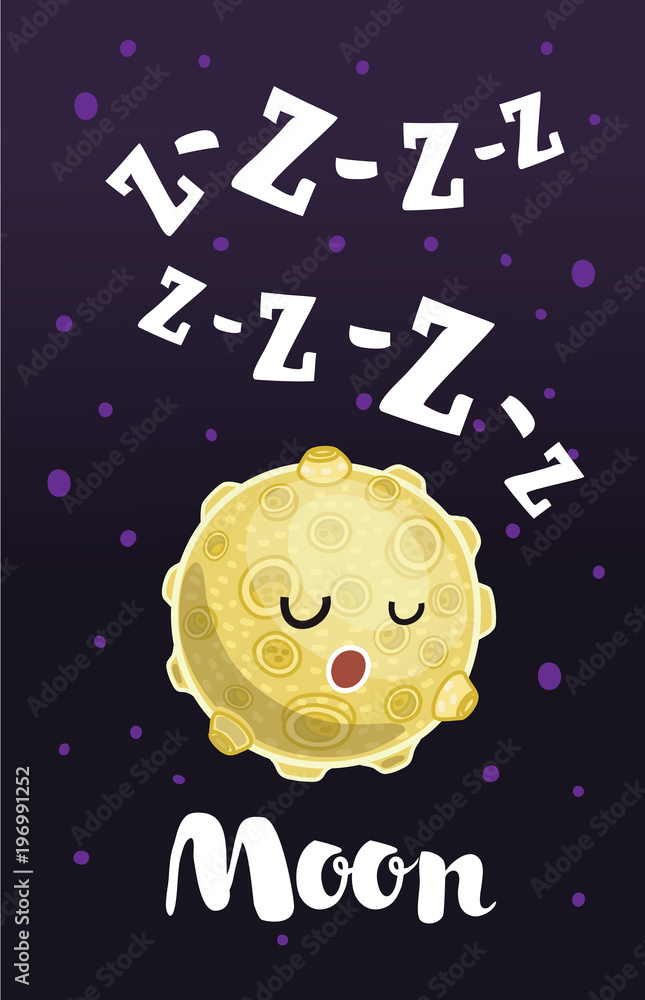 Vector set of four night cards with cute cartoon characters and phrases ...