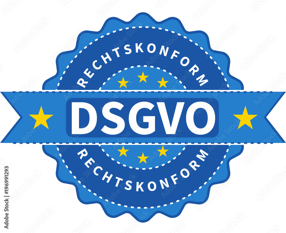 DSGVO Banner Button Datenschutz-Grundverordnung Stock-Vektorgrafik ...