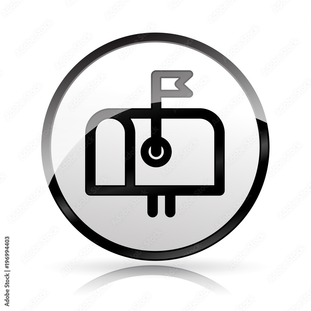 letter box icon on white background Stock Vector | Adobe Stock