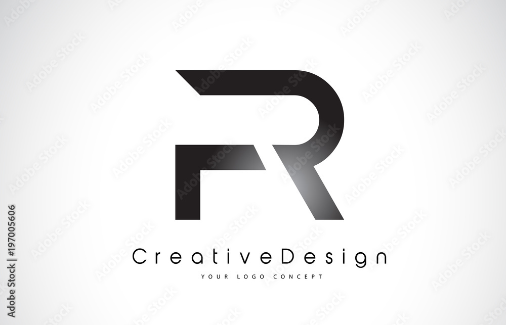 FR F R Letter Logo Design. Creative Icon Modern Letters Vector Logo ...