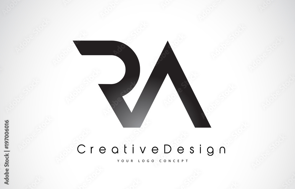RA R A Letter Logo Design. Creative Icon Modern Letters Vector Logo ...