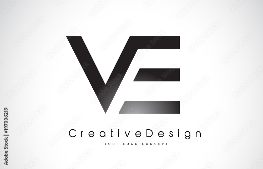 VE V E Letter Logo Design. Creative Icon Modern Letters Vector Logo ...