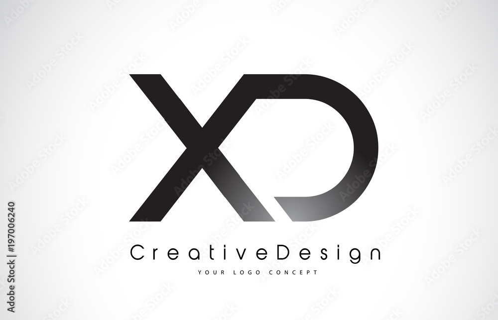 XD X D Letter Logo Design. Creative Icon Modern Letters Vector Logo ...