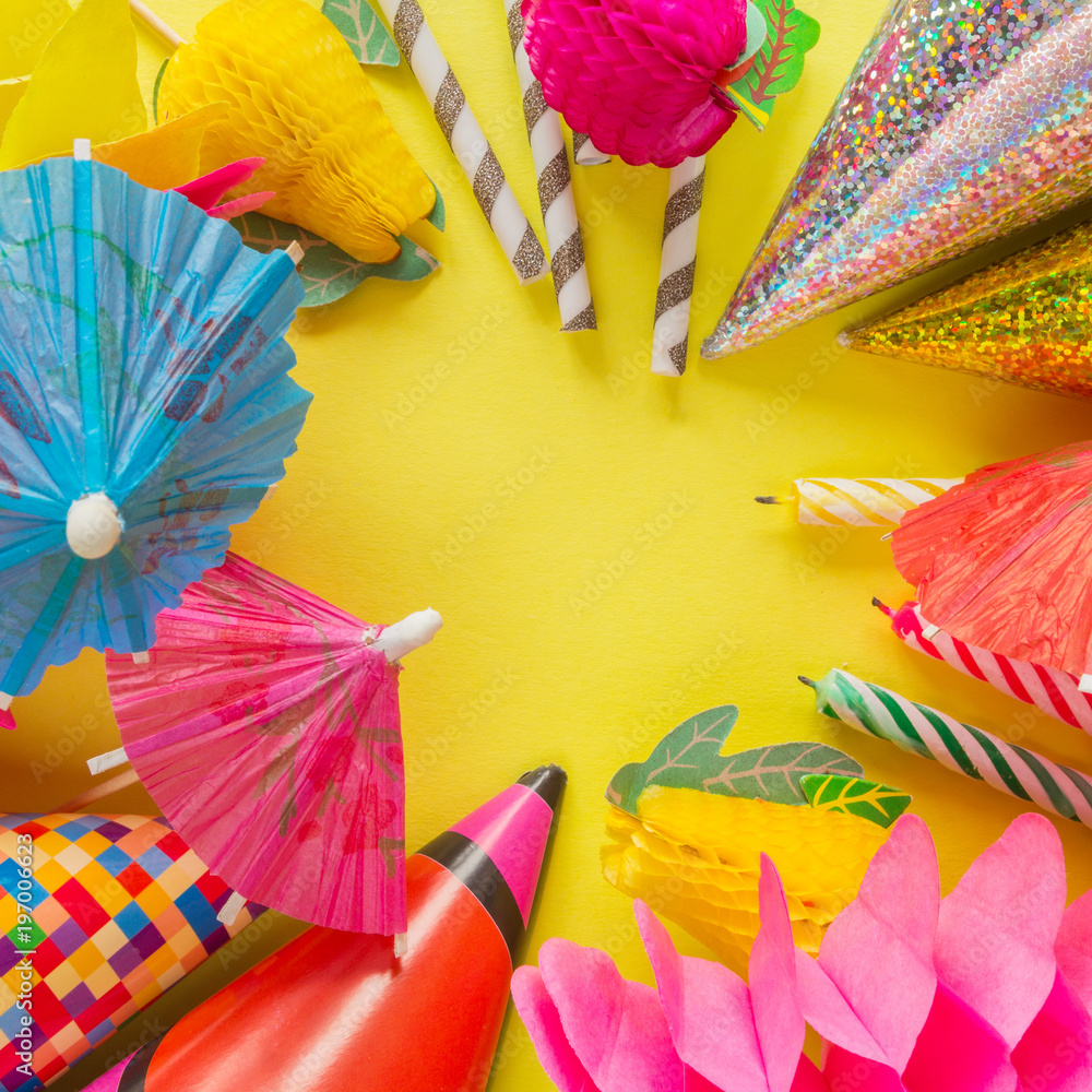 Festive decor for a birthday, party or a new year. Bright decorations ...